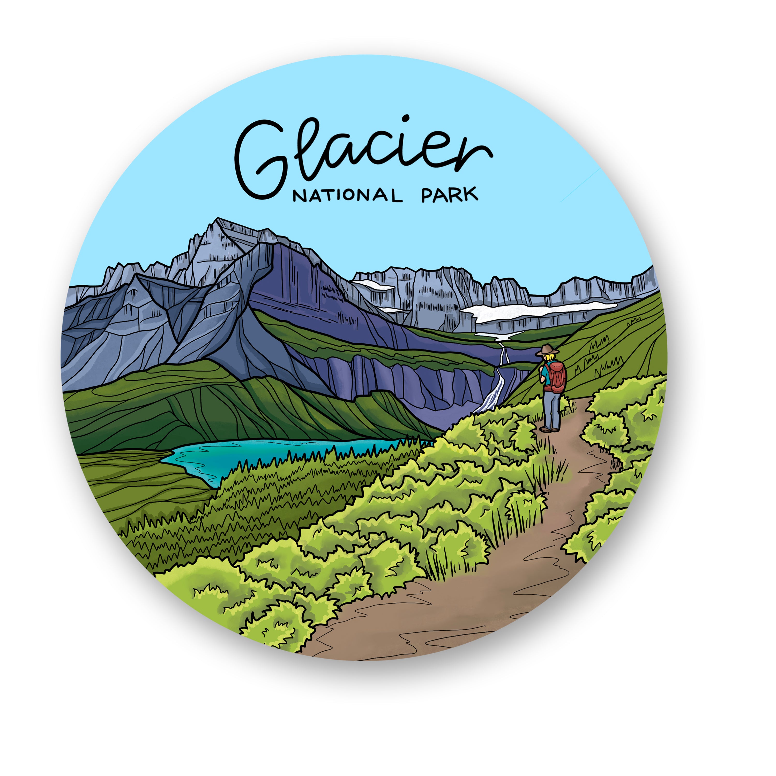 Grinnell Glacier sticker – Michele Michael Art